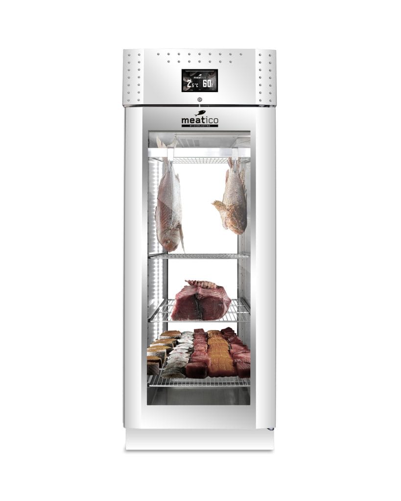 Dry Ager skap, Fisk, Enkel Panorama, 700 ltr. VIP Green, 230V Meatico